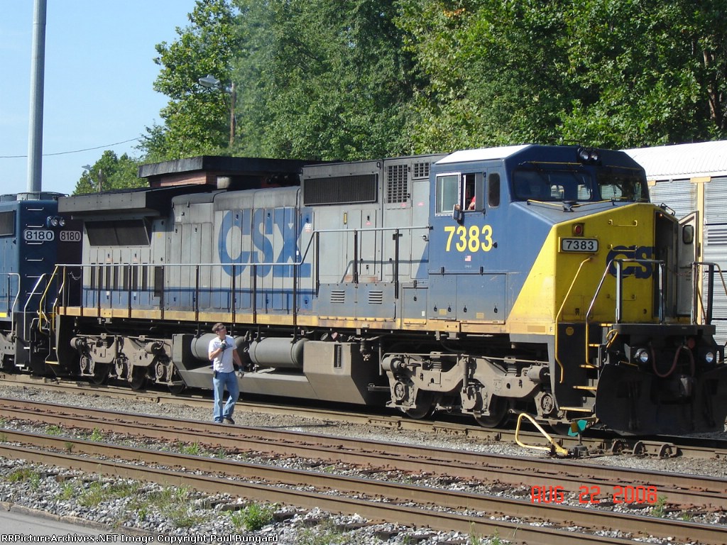 CSX 7383 GE C40-8W August 22, 2008